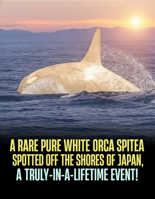 Rare White Orca Stuns Whale Watchers Off Hokkaido Coast – A Once-in-a ...